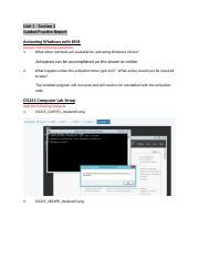 CIS U Section Report Samuel Harder Docx Unit Section Guided Practice Report