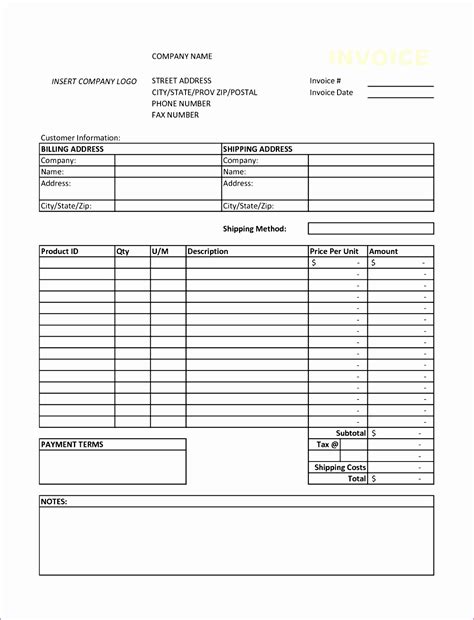 6 Invoice Template Excel Mac Excel Templates Excel Templates