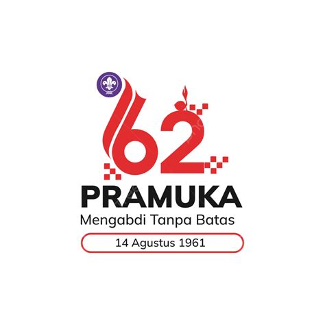 Scout Day Logo 62 Years Of Service Without Limits Hd Vector Scouting Day Scout Happy Scouting