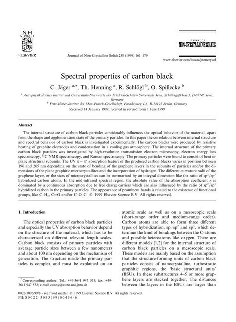 Pdf Spectral Properties Of Carbon Black Dokumen Tips