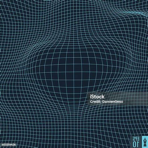 추상 벡터 가로 배경입니다 사이버 스페이스 그리드 3d 기술 일러스트레이션 0명에 대한 스톡 벡터 아트 및 기타 이미지 0명