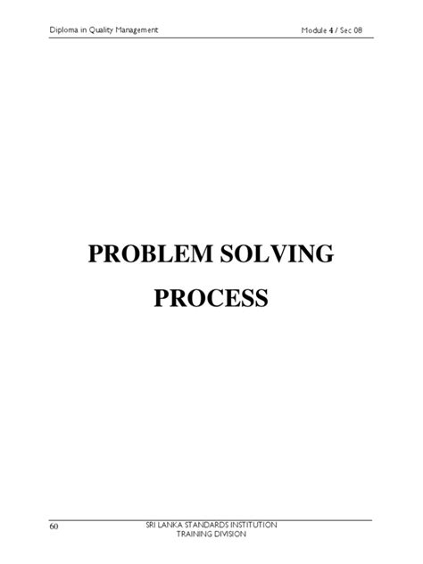 Sec 08 Problem Solving Pdf Pdf Quality Management Business