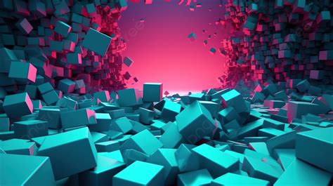 Blue 3d Cubes Fall Into Space In An Amazing 3d Animated Background 3d Abstract Bright