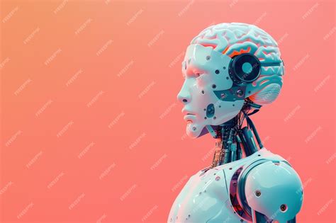 Premium Photo Artificial Intelligence Robot And Brain In The Concept Of Machine Learning And