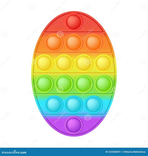 Popit Bright Rainbow A Fashionable Silicon Fidget Toys Bubble Sensory