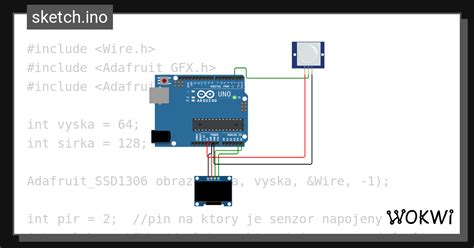 Ssd1306 Pir Senzor Wokwi Esp32 Stm32 Arduino Simulator