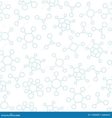 Formula Molecules Seamless Pattern Background Chemical Science Vector