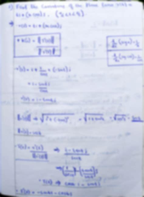 SOLUTION The Curvature Of A Plane Curve Problems And Solutions Studypool