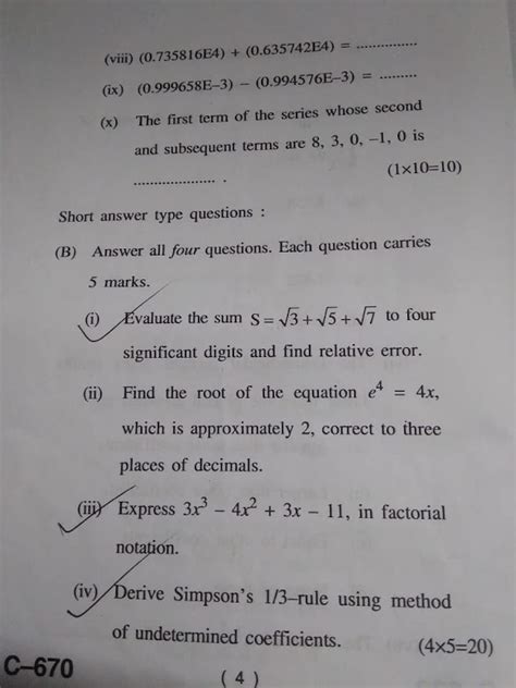 Bca Numerical Methods Question Paper Hpu Bca Numerical Methods Question Paper Hpu