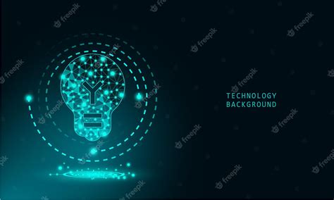 Premium Vector Abstract Technology Concept Particle Connection Background With Blue Lights