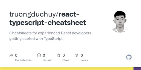 Github Truongduchuyreact Typescript Cheatsheet Cheatsheets For