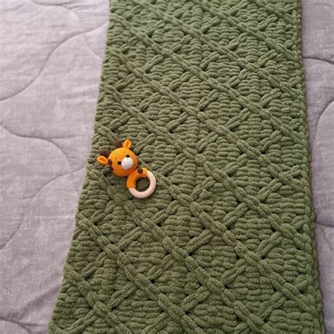 خرید و قیمت پتو نوزادی بافتنی آلیز پافی ضد حساسیت بافته شده با کاموا