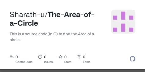 GitHub Sharath U The Area Of A Circle This Is A Source Code In C To Find The Area Of A Circle
