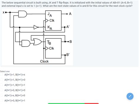 Solved The Below Sequential Circuit Is Built Using JK And I Chegg