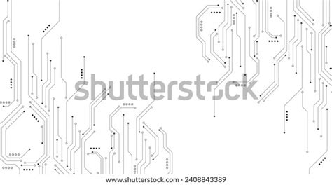 Technology Black Circuit Diagram Concepthightech Circuit Stock Vector Royalty Free 2408843389