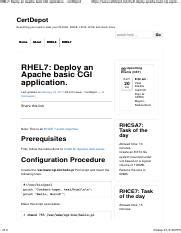 Deploy An Apache CGI Application On RHEL Course Hero