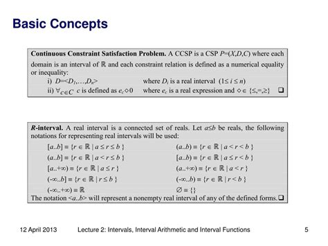 Ppt Intervals Interval Arithmetic And Interval Functions Powerpoint