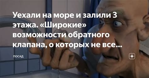 Уехали на море и залили 3 этажа «Широкие возможности обратного клапана о которых не все