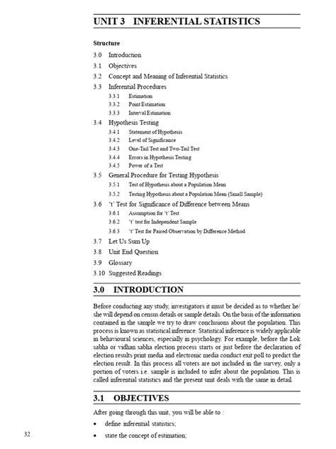 Inferential Statistics Hypothesis Errors Pdf