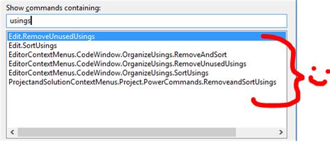 What Keyboard Shortcut Is There To Organize C Usings In Visual Studio