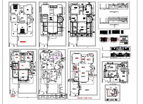 bungalow structure detail 2d view cad block layout file in autocad format