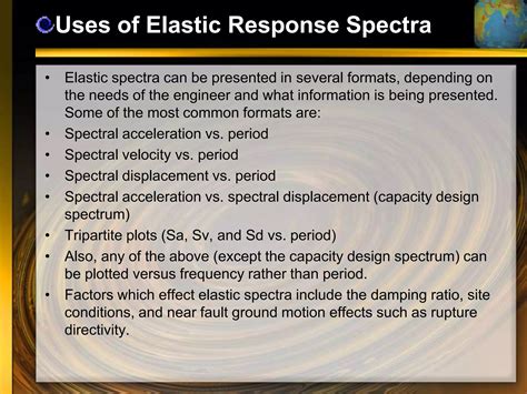 Elastic Response Spectra Ppt