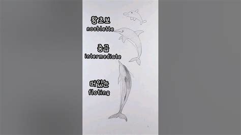 쉬운 거부터 돌고래 그림그리기 Youtube