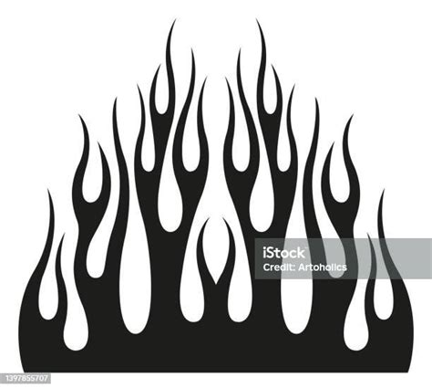 Vektor Balap Mobil Stiker Tribal Api Sepeda Motor Decal Mobil Tato Siluet Grafis Ilustrasi Stok