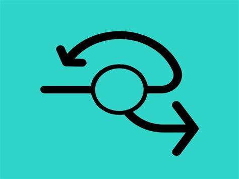 Abstract Right Left Methodology Arrow With Circle Icon Png Vector In