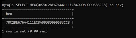 Mysql Uuidtobin And Bintouuid Functions Mysqlcode
