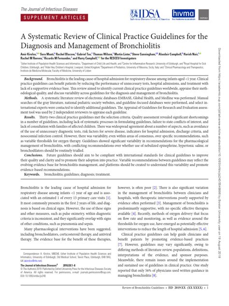A Systematic Review Of Clinical Practice Guidelines For The Diagnosis And Management Of