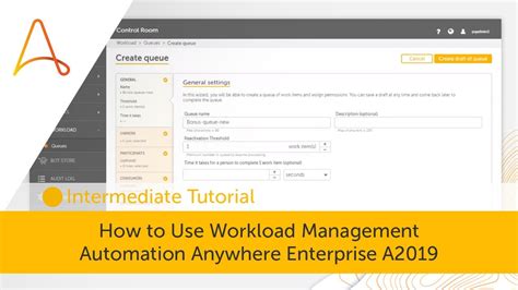How To Use Workload Management Automation Anywhere Enterprise A2019 Youtube