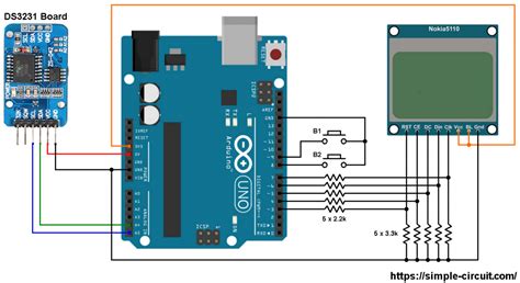 Arduino Clock And Temperature Monitor Using Ds3231 And Nokia 5110 Lcd