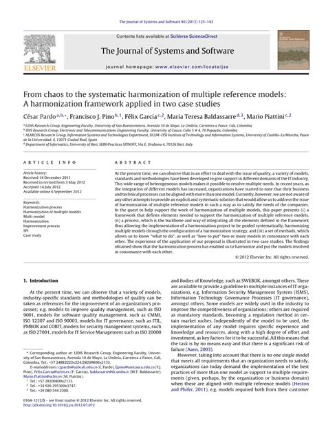 Pdf From Chaos To The Systematic Harmonization Of Multiple Reference