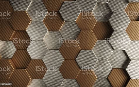 3d 다중 금속 재료 육각형 배경 3d 렌더링 그림 벌집에 대한 스톡 사진 및 기타 이미지 벌집 꿀 차 Istock