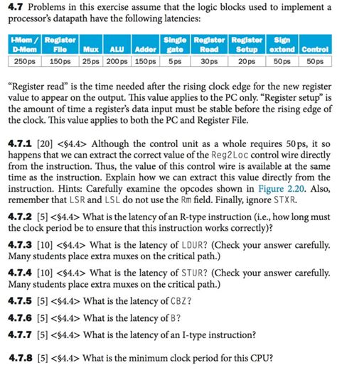 Solved Can You Please Explain The Latency Of Each