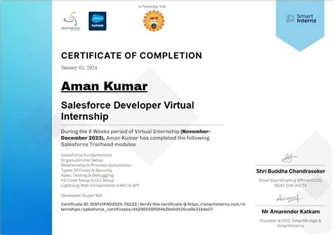 Aman Kumar On Linkedin Smartinternz Smartbridge Salesforce Salesforcedeveloper