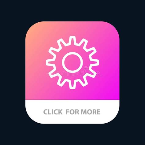 Cog Gear Setting Mobile App Button Android And Ios Line Version