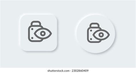 Private Line Icon Neomorphic Design Style Stock Vector Royalty Free