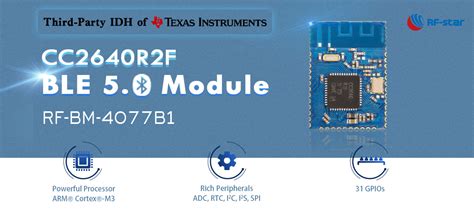 Certified Bluetooth 5 0 Low Energy Modules With Ti Cc2640 Chip Rf Bm 4077b1 Rf Star