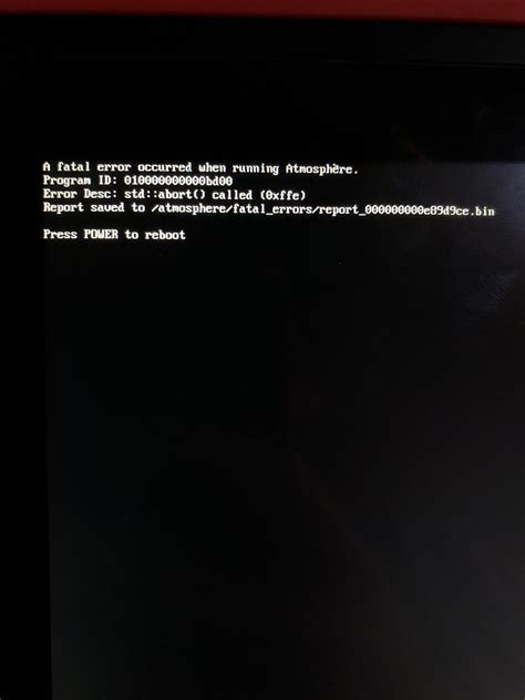 Error While Booting Into Atmosphere Rswitchpirates
