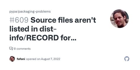 Source Files Aren T Listed In Dist Info RECORD For Editable Installs Issue Pypa