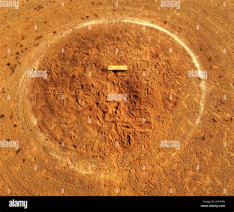 Pole Aerial High Dynamic Range HDR Image Of A Baseball Pitcher S Dirt