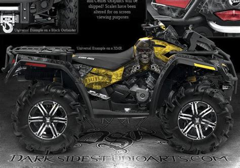Graphics Kit For Can Am Outlander Xmr Decals Set The Outlaw Skulls F