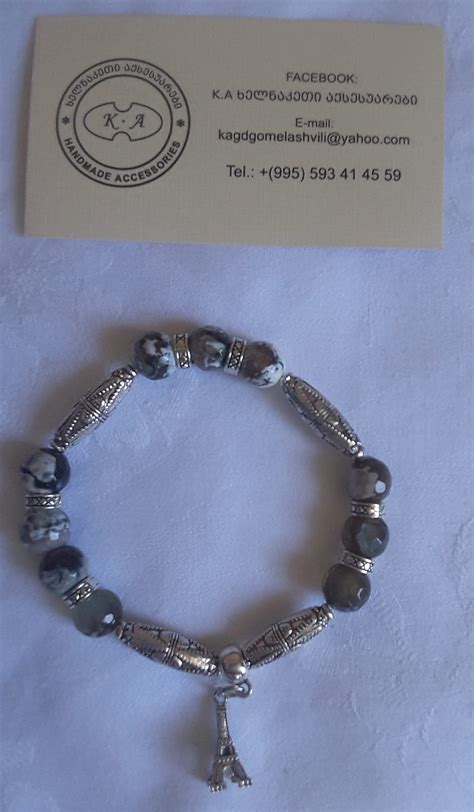 K A ხელნაკეთი აქსესუარები 💎 სამაჯური აქატის ქვებით 💎 ხელნაკეთი დახვეწილი დამზადებულია