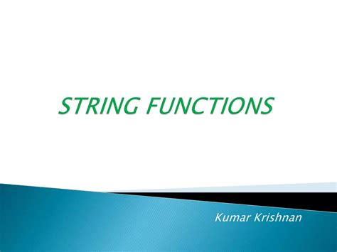 String Functions Pptx Programming Languages Computing