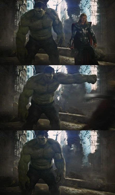 Hulk Punches Thor Hulk Punch Avengers Marvel