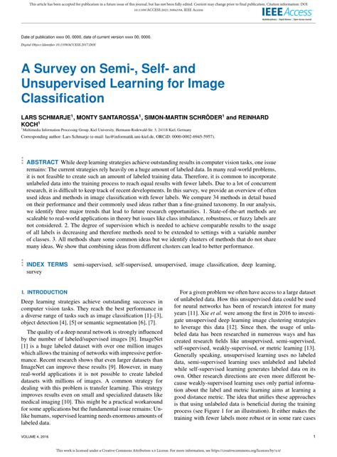 pdf a survey on semi self and unsupervised learning for image
