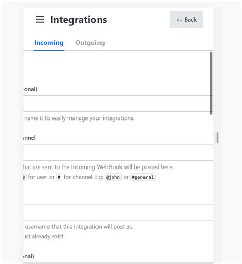 Integrations Section Is Not Responsive · Issue 27634 · Rocketchat