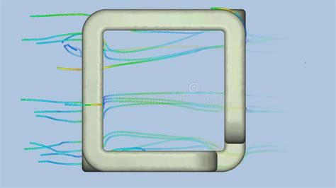 Spring Toy Airflow Simulation Cfd Simulation Computational Fluid Dynamics Stock Footage